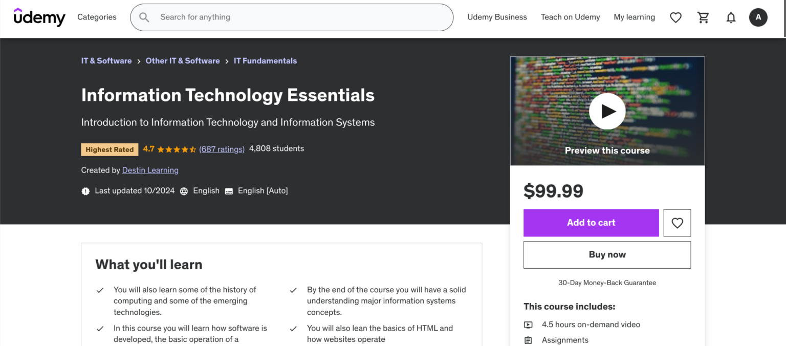 The 9 Best Online Information Technology Courses of 2025 - Intelligent