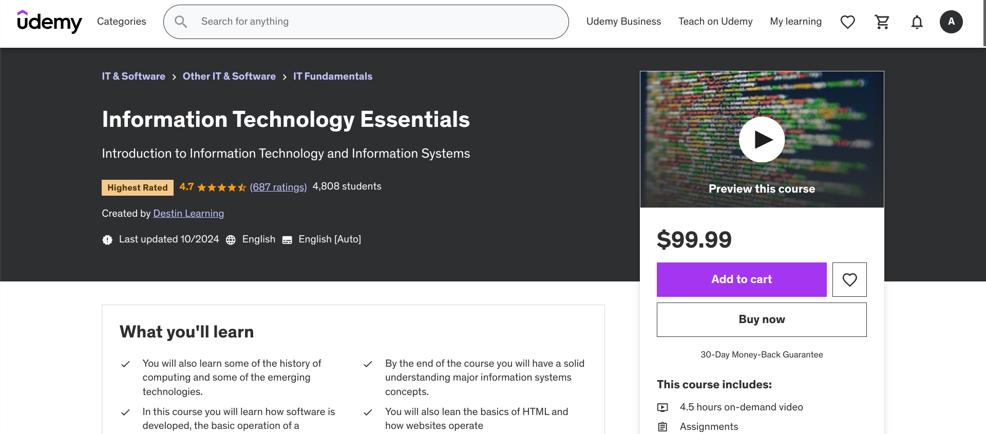 The 9 Best Online Information Technology Courses of 2025 - Intelligent